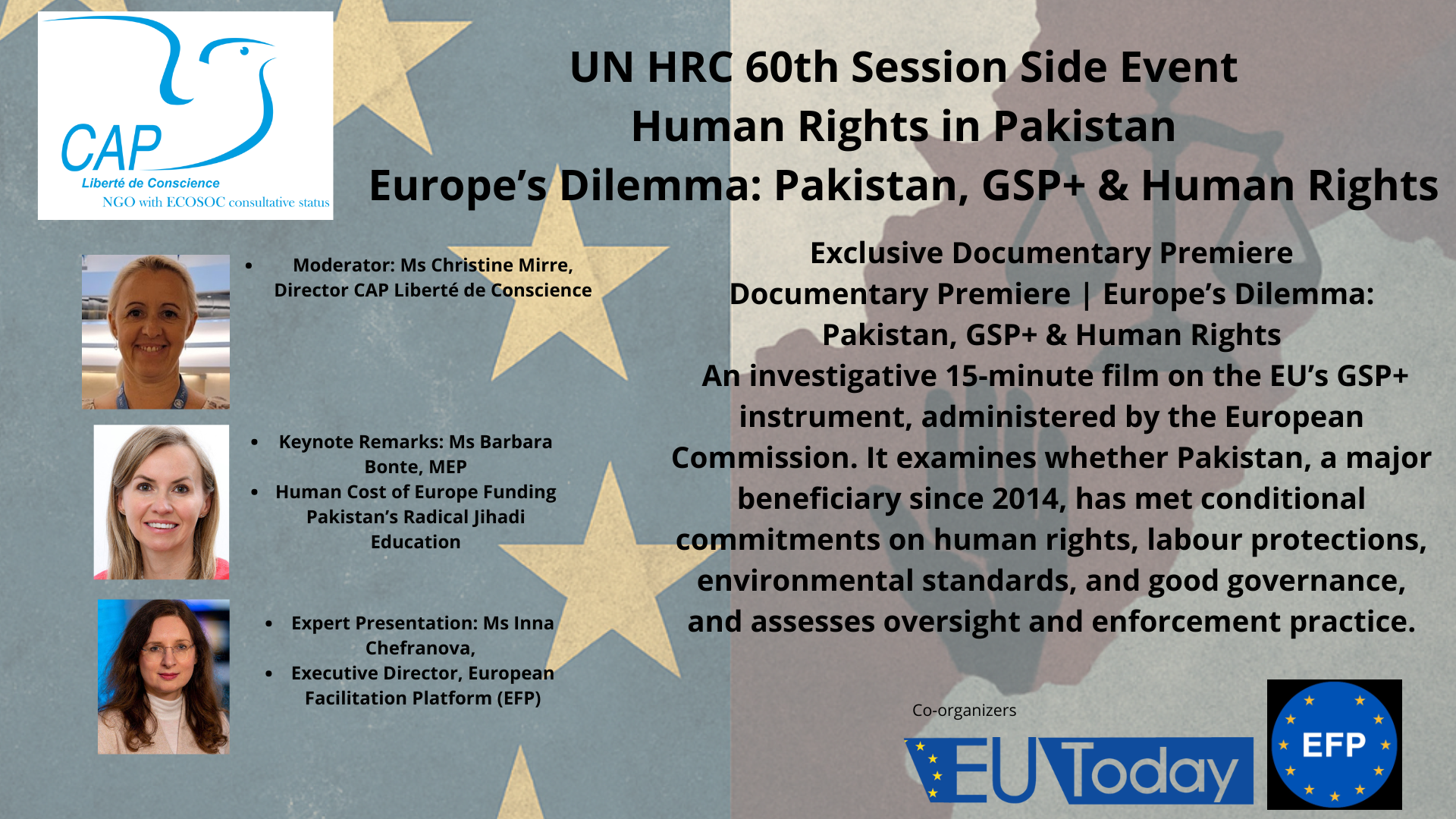 UN HRC 60th Session Side-event Human Rights In Pakistan | CAP Freedom ...